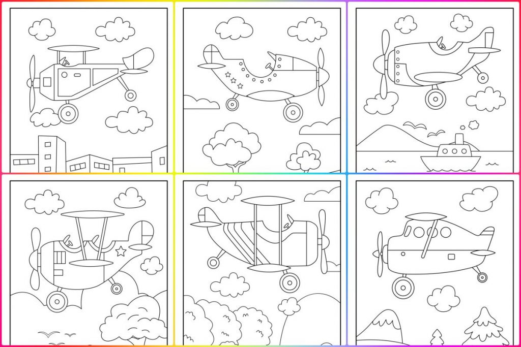 Airplanes coloring pages