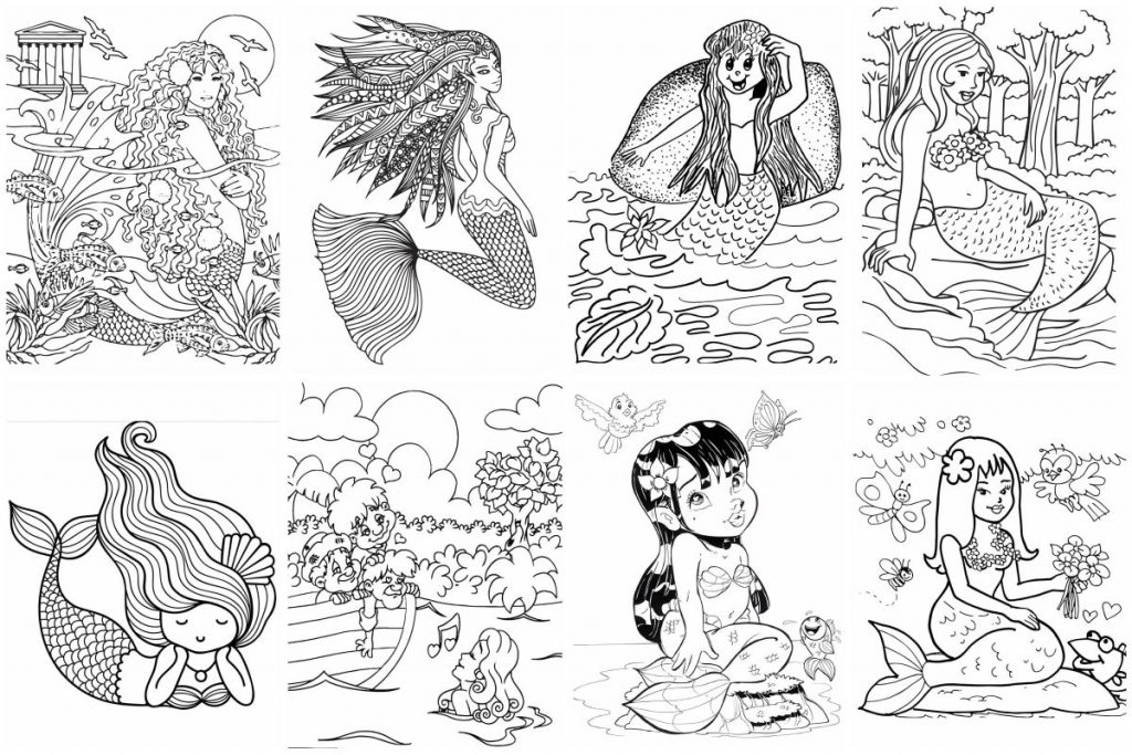 Mermaid iara coloring pages