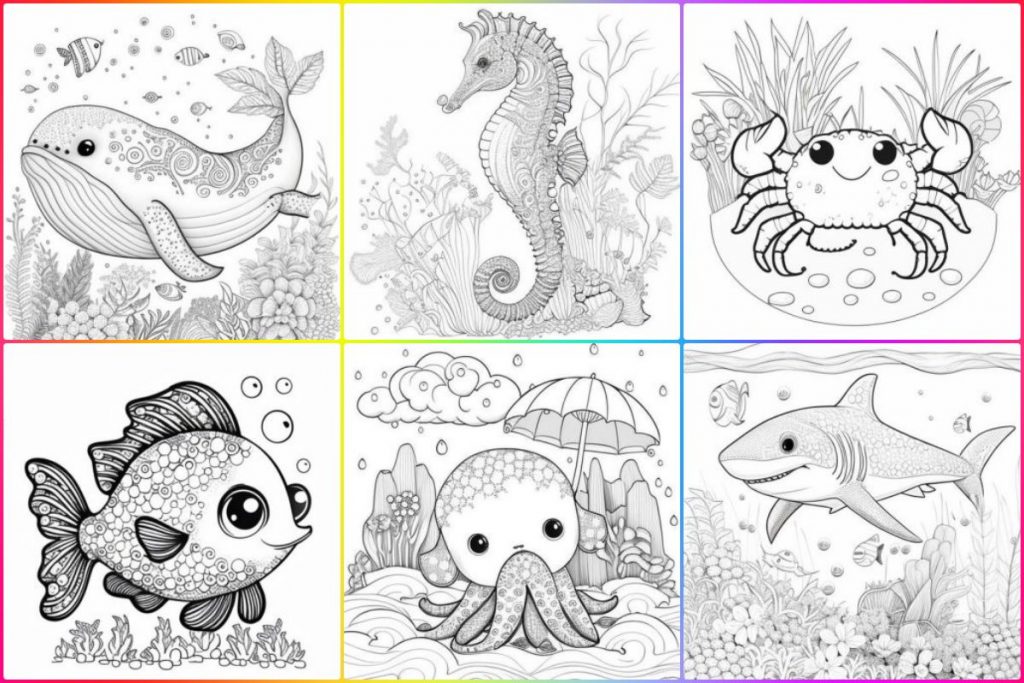 Sea Animals coloring pages