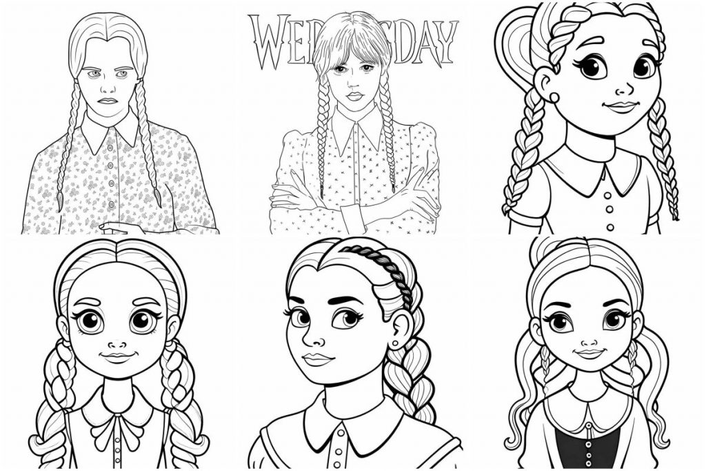 Wandinha coloring pages